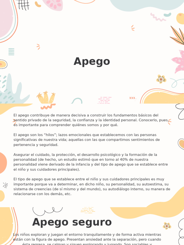 Tipos de apego y emociones en niños | PDF | Teoría de apego | Las emociones
