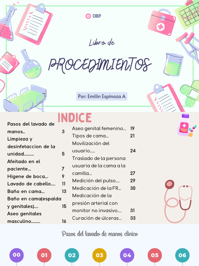Libro de Procedimientos de Enfermería | PDF | Lavado de manos | Afeitado