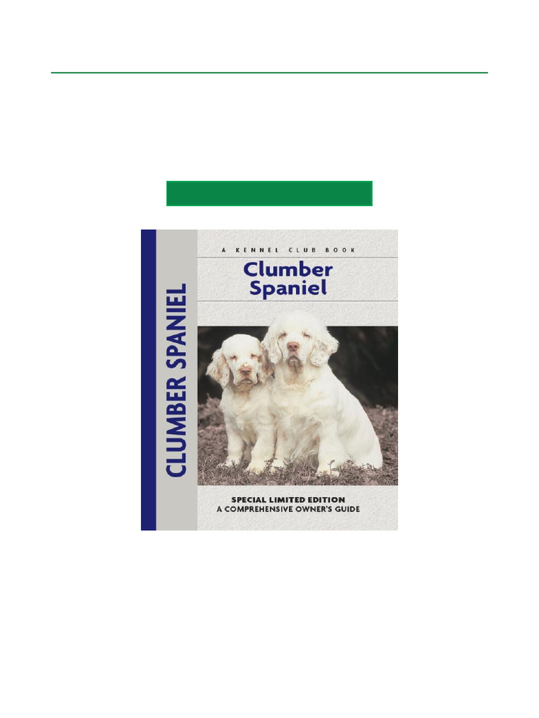 Clumber Spaniel Care Guide | PDF