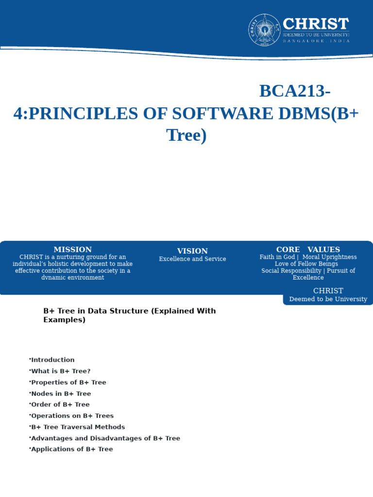 B+Tree | PDF | Database Index | File System