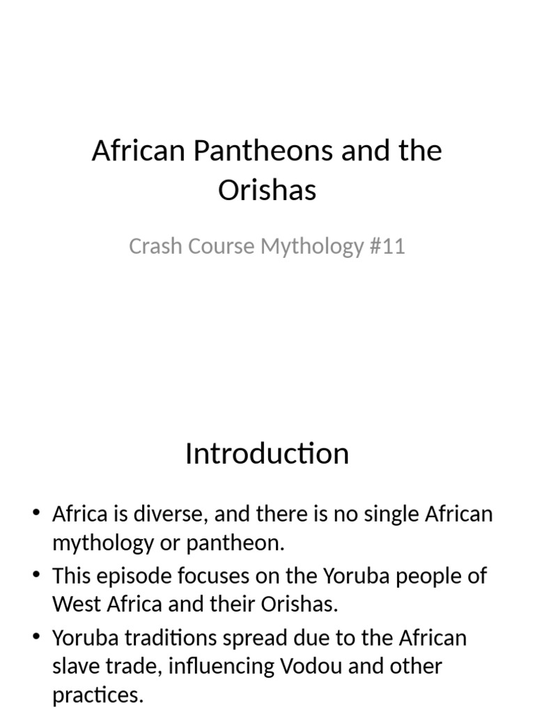 Yoruba Orishas and Their Influence | PDF
