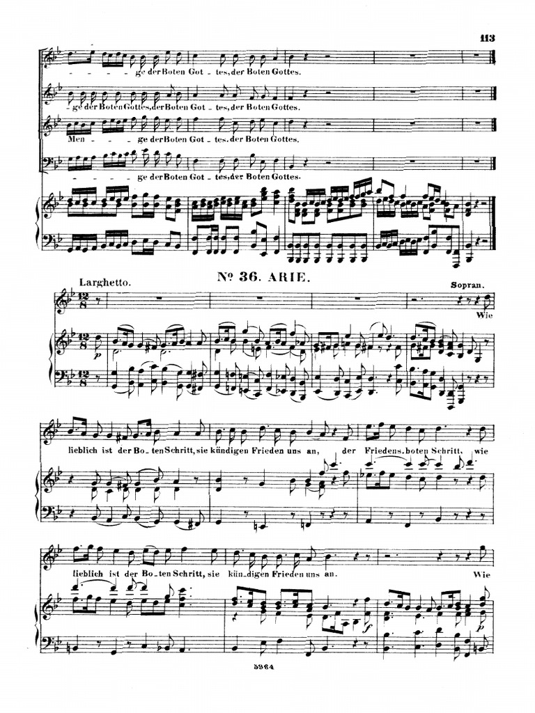 Wie Lieblich Ist Der Boten Schritt - G. F. Händel | PDF