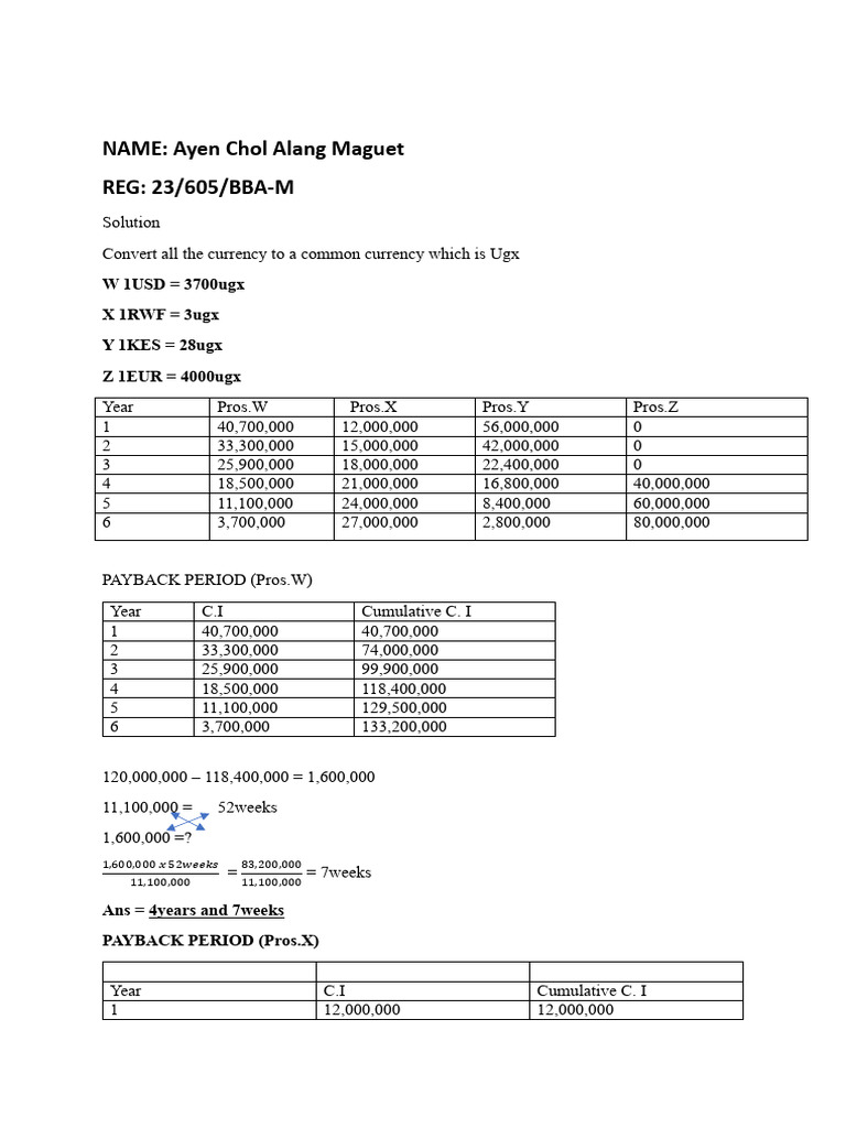 Project Planning and Management CW2 | PDF | Net Present Value | Discounted Cash Flow