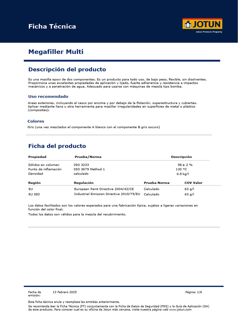 TDS 8743 Megafiller Multi Euk SP | PDF | Epoxy | Aluminio