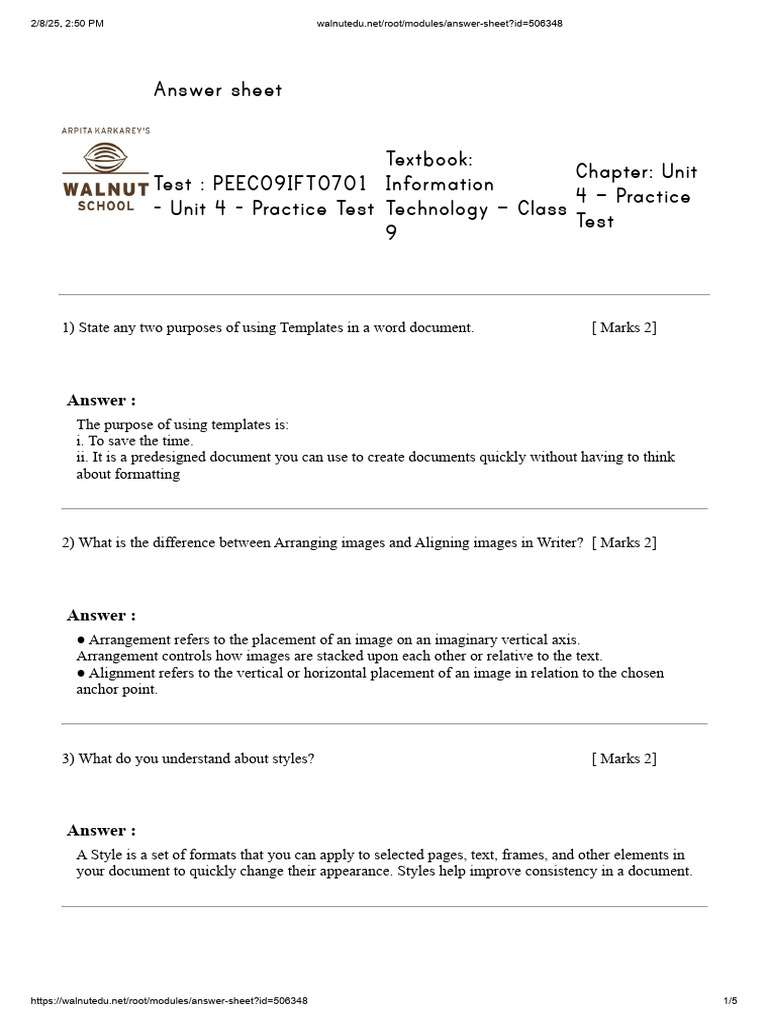 Unit 4 Practice Test Answer Key | PDF | Entrepreneurship | Soil