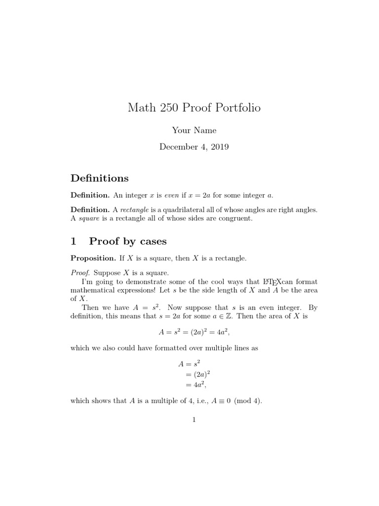Proof Portfolio Template | PDF | Geometry | Euclidean Geometry