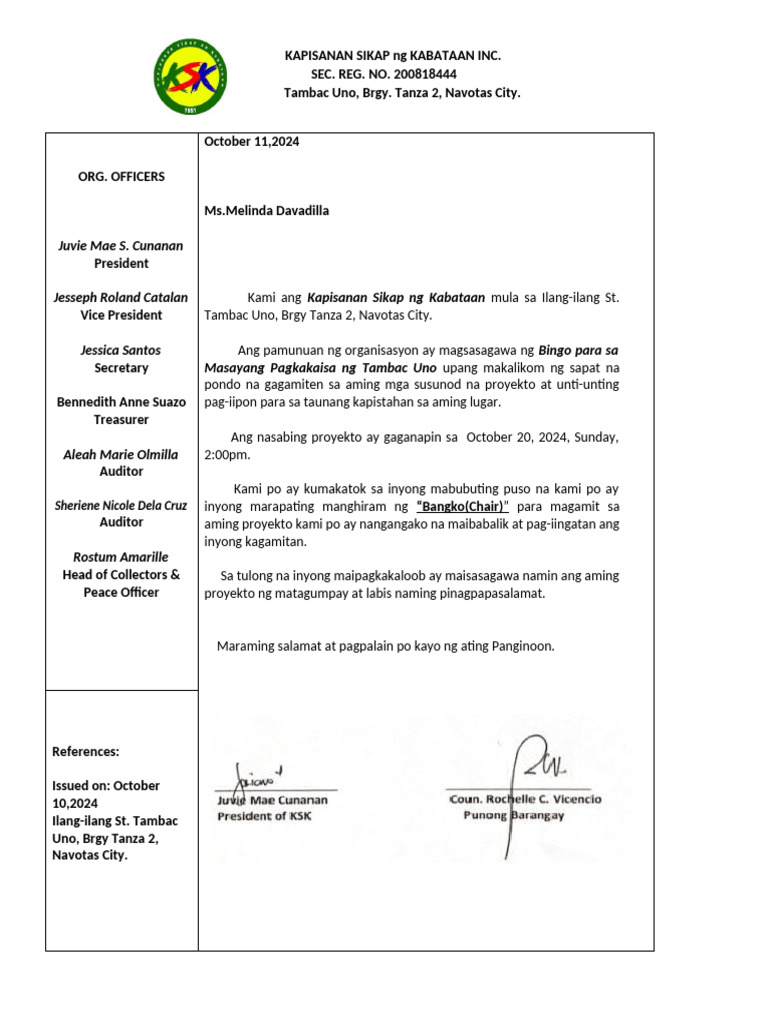 KSK Template para Sa Gamit | PDF
