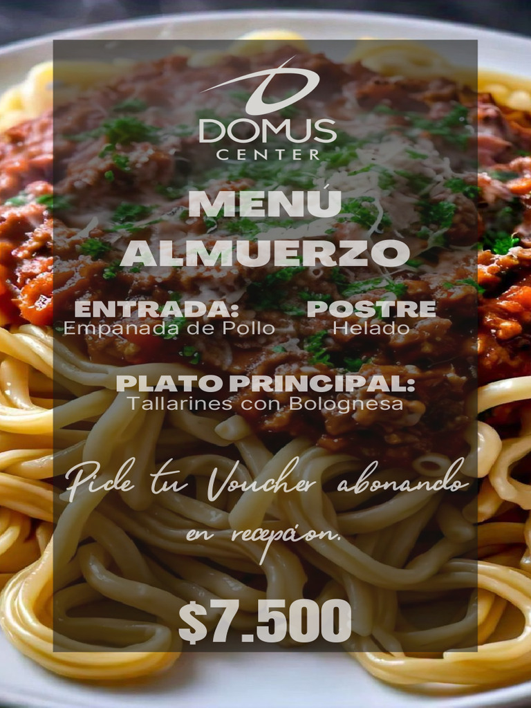 Menú Diario: Almuerzo y Cena Variados | PDF