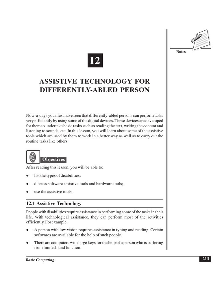 Assistive Technologies | PDF | Visual Impairment | Glasses