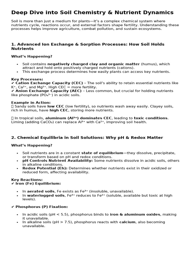 3.-Deep-Dive-into-Soil-Chemistry | PDF | Soil | Chelation