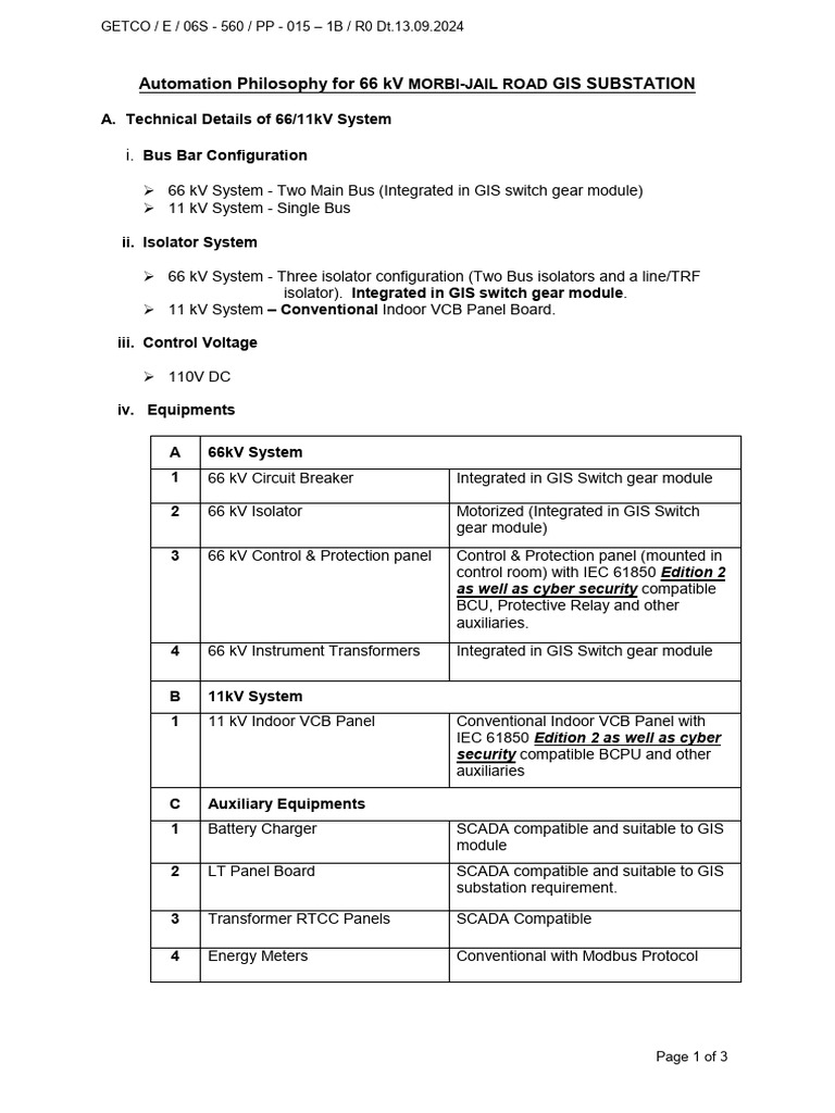 Automation Philosophy R0 | PDF | Telecommunications | Power (Physics)