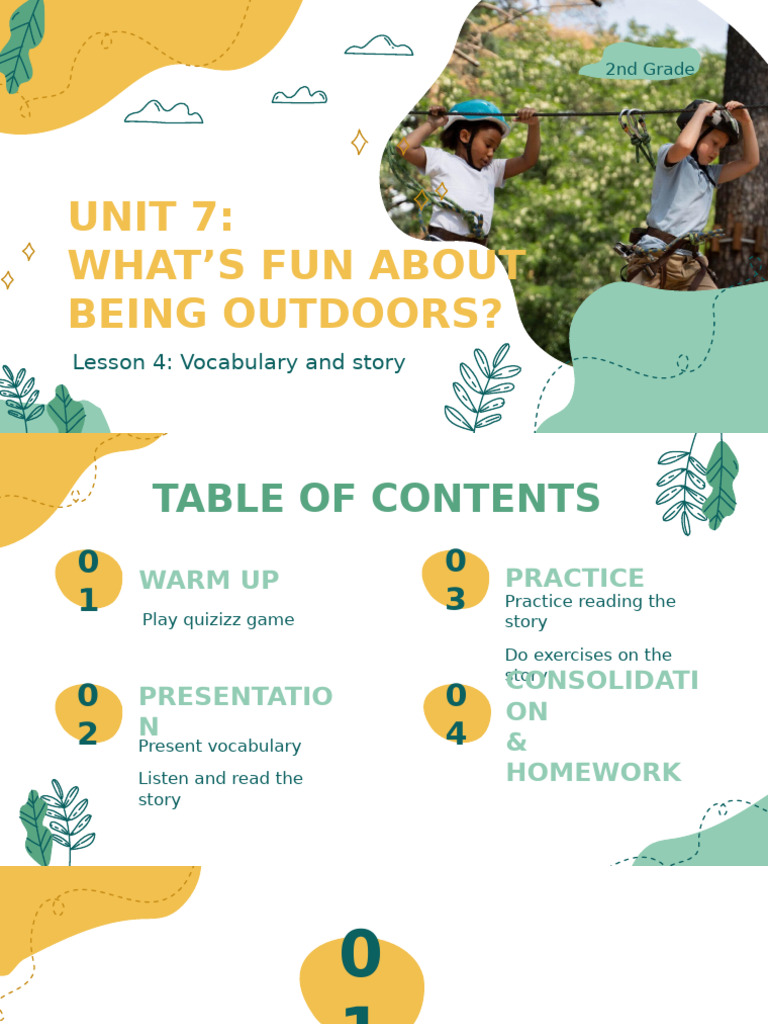 Unit 7: What'S Fun About Being Outdoors?: Lesson 4: Vocabulary and ...