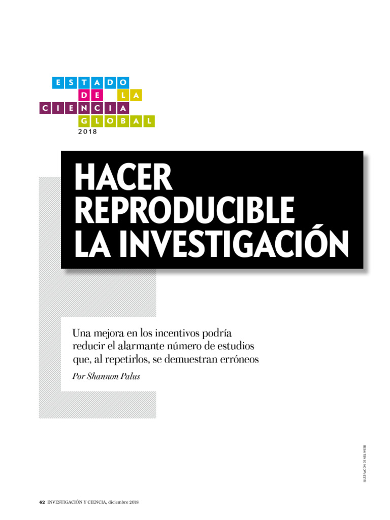 Hacer Reproducible La Investigacion | PDF | Experimentar | Proyecto ...