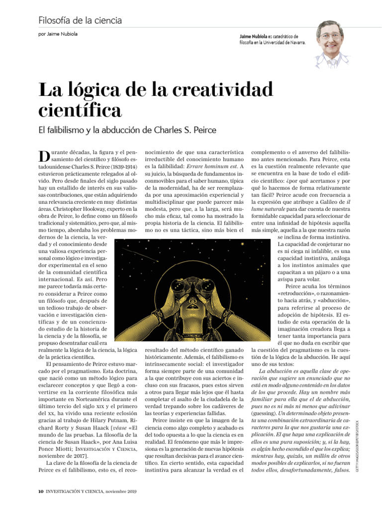 Logica de La Creatividad Cientifica J Nubiola | PDF | Charles Sanders ...