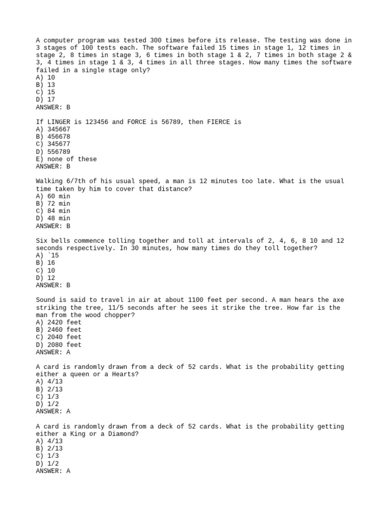 Software Testing and Probability Problems | PDF