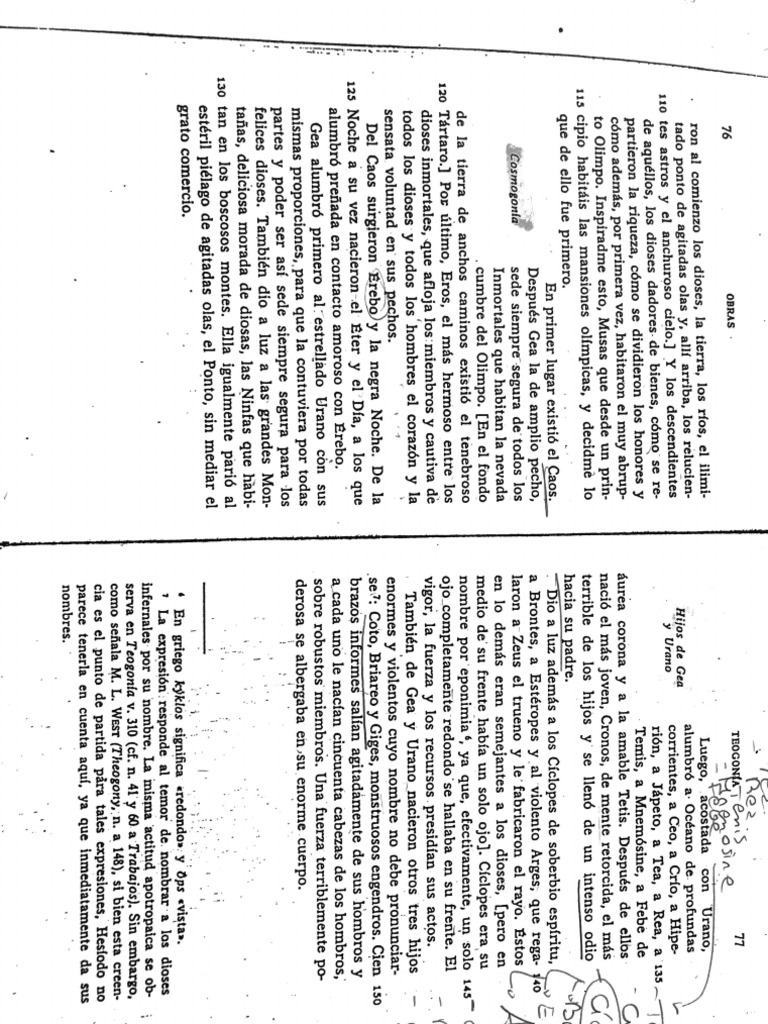 Teogoni-a( Hesi-odo). Mito y realidad (Eliade) | PDF