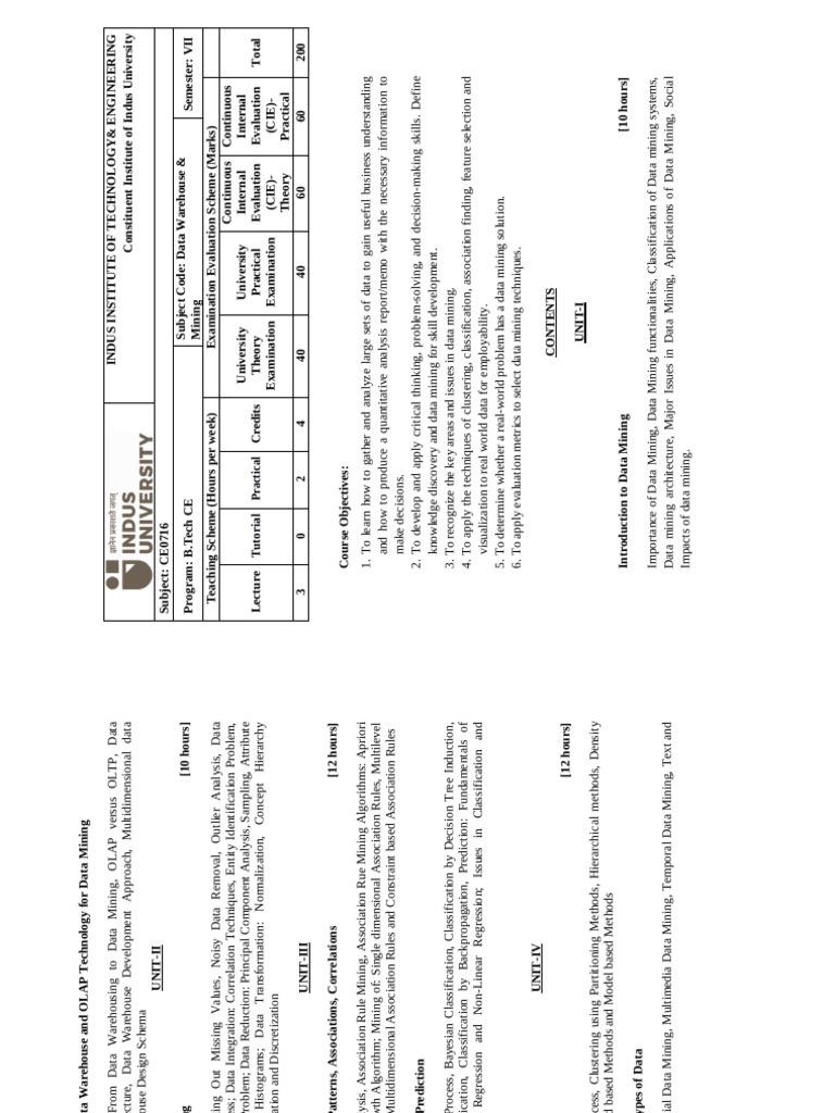 CE0716-Data Warehouse and Mining_Compulsory | PDF | Cluster Analysis | Statistical Classification