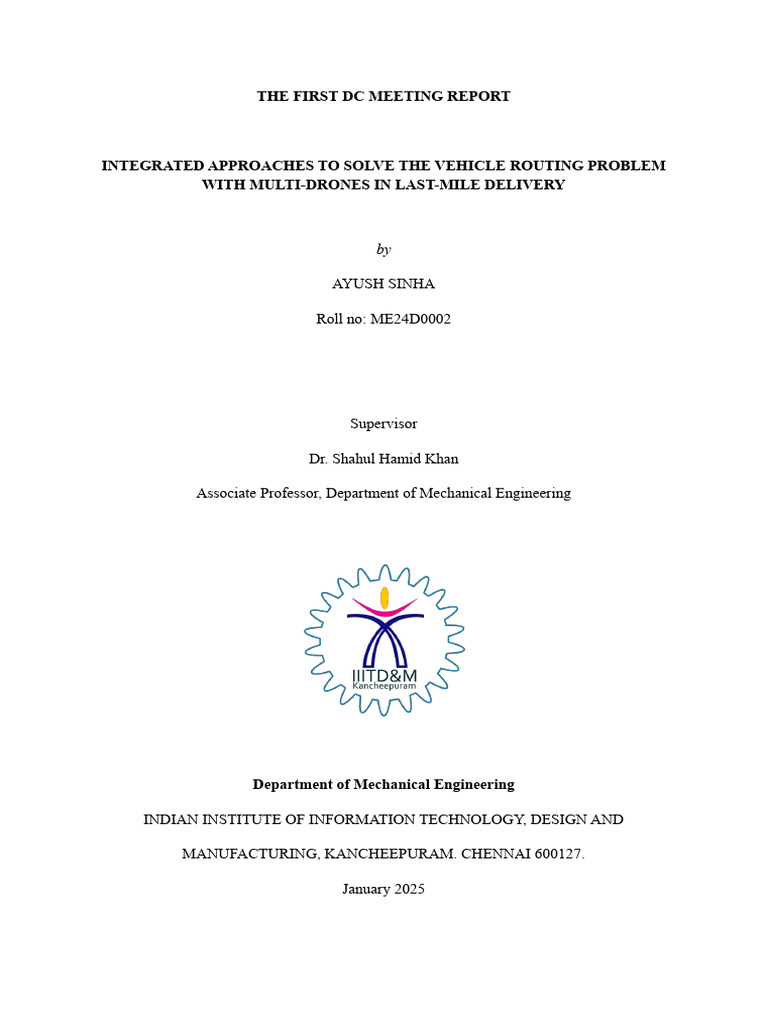 FIRST DC REPORT2-8 - Merged | PDF | Linear Programming | Unmanned Aerial Vehicle