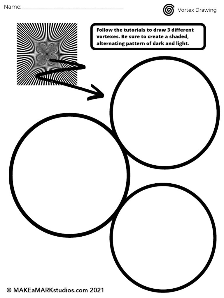 Vortex Drawing Worksheet | PDF