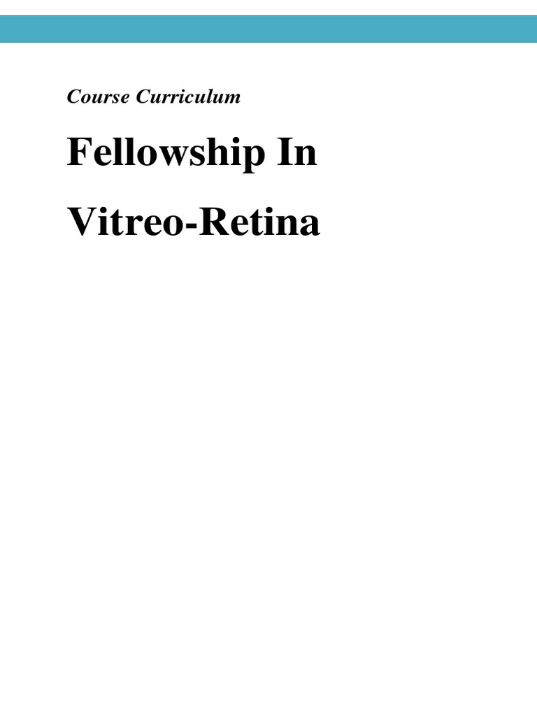 Annx 6 NN Vitreo Retina Curriculum RGUHS | PDF | Ophthalmology | Retina