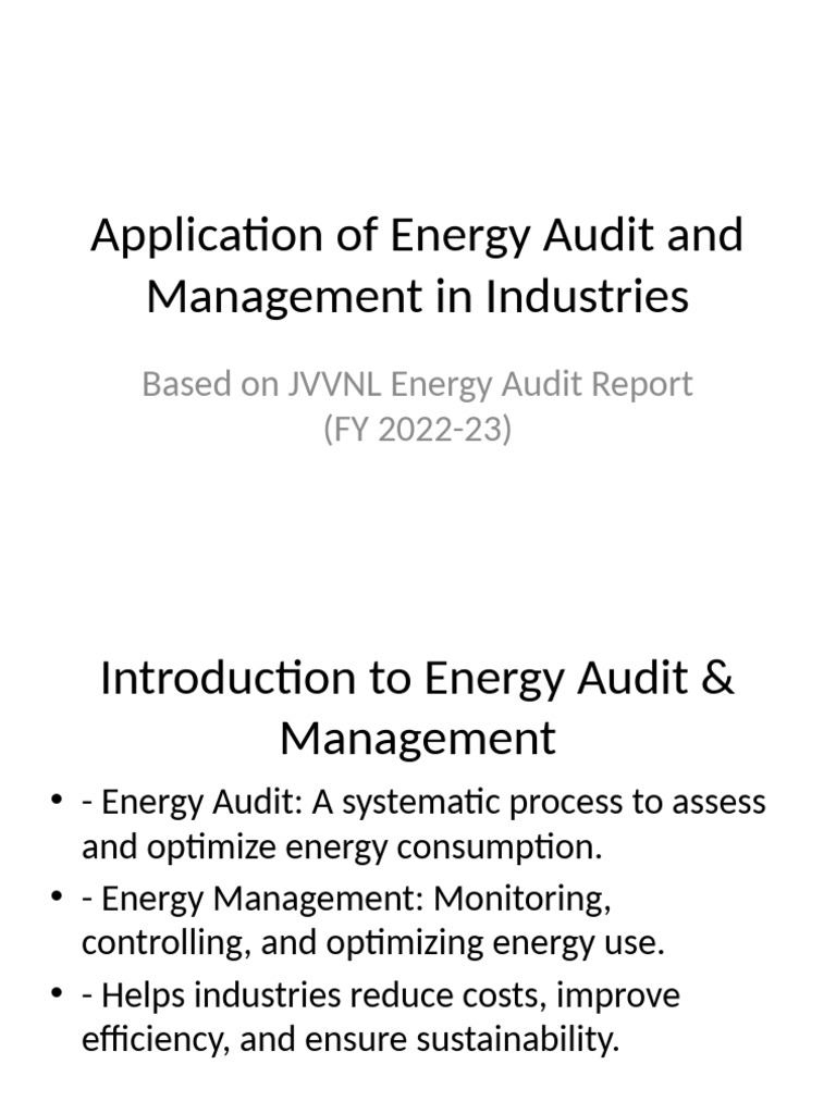 Energy Audit Presentation Final | PDF