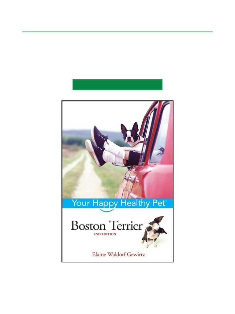 Boston Terrier Care Guide 2nd Edition | PDF