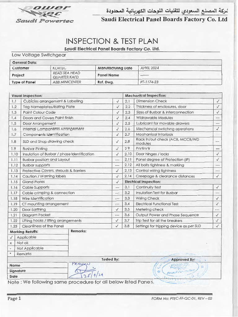 TEST REPORT FOR CORTECH 37 PANELS | PDF | Alternating Current | Quantity