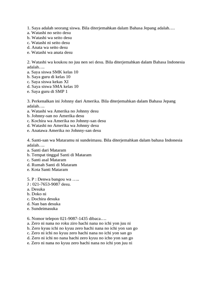 Soal B Jep Kls Asesmen 2025 | PDF