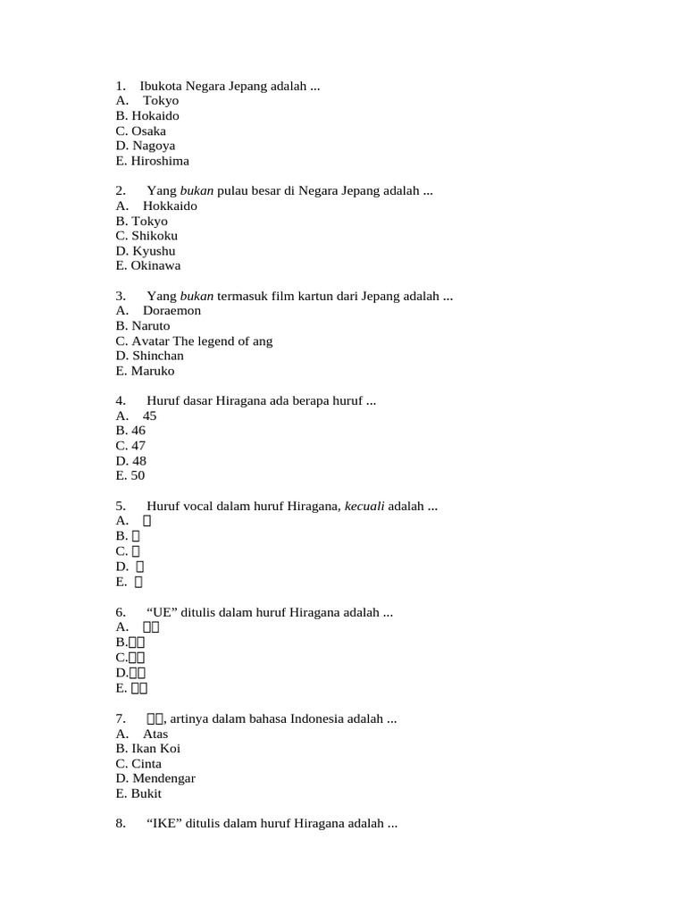 Soal B Jep Kls X mid genap 2025 | PDF