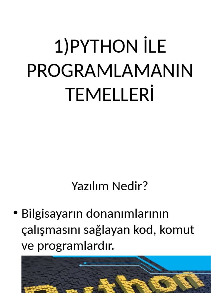 Python Ile Temeller | PDF
