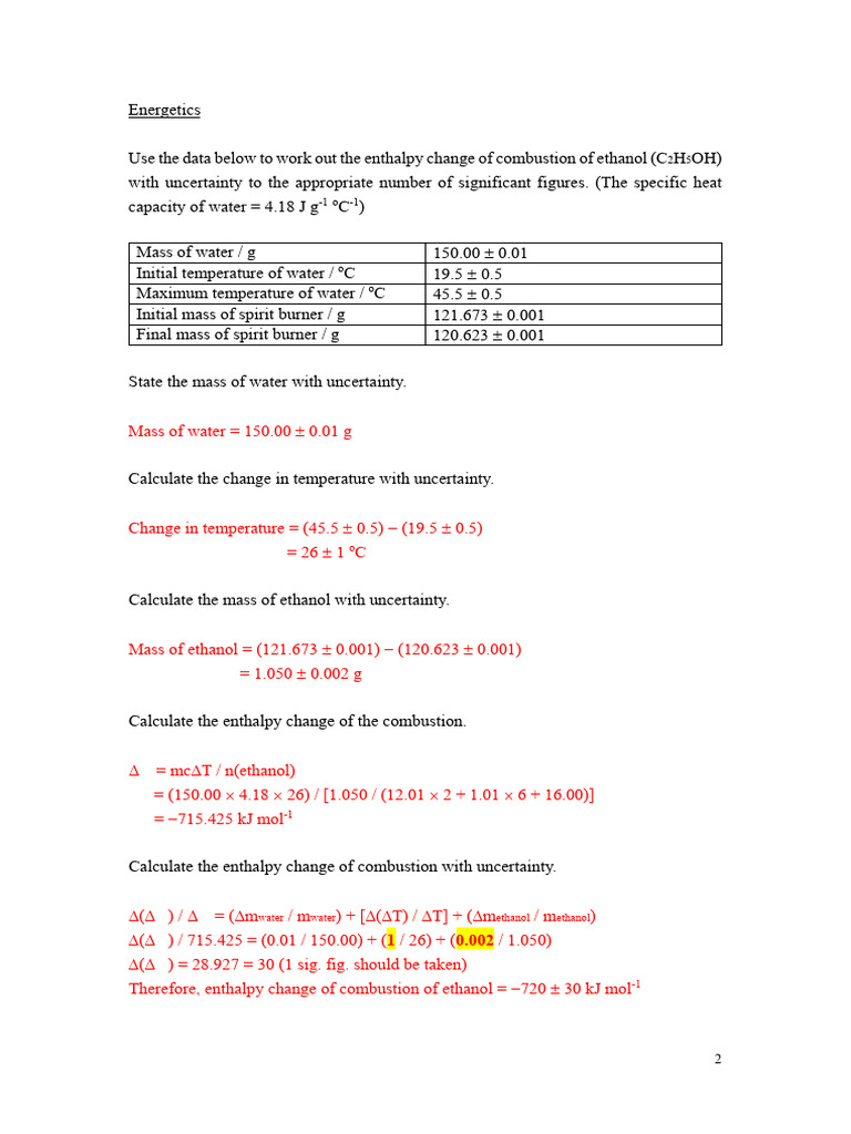 Uncertainties in Calculated Results (Teacher) | PDF | Titration | Chemistry