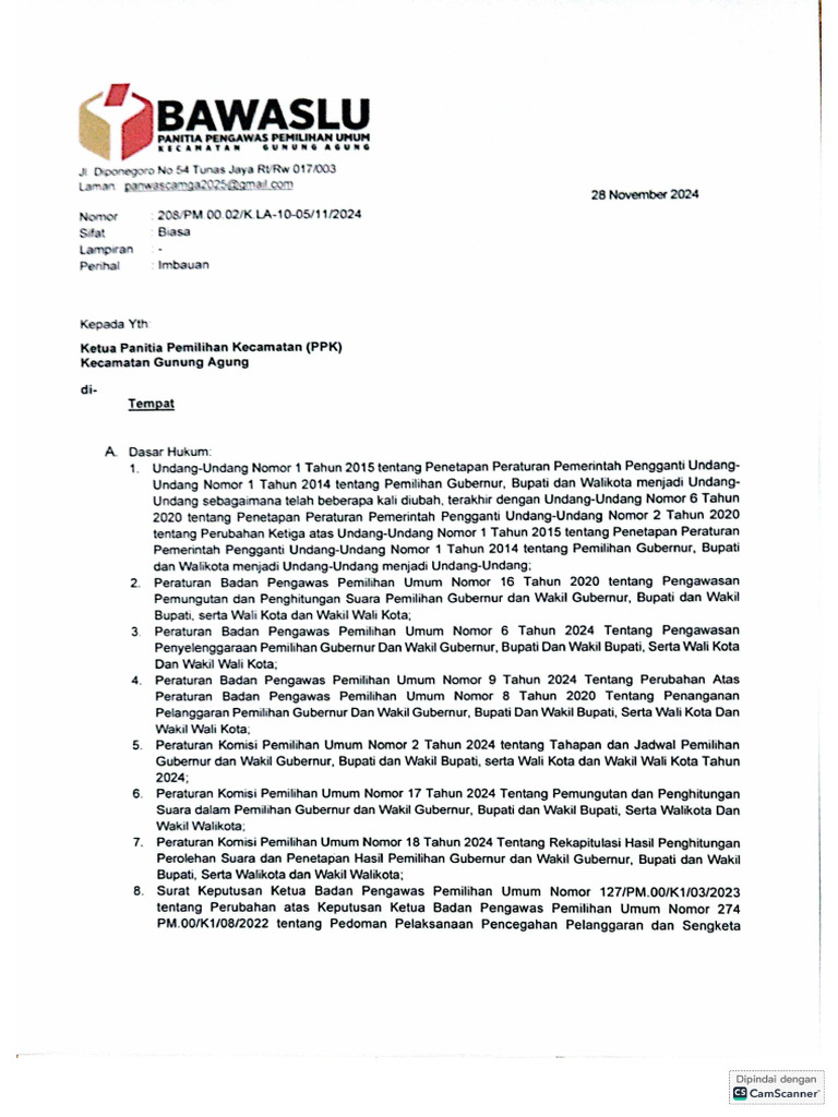 PM 208 Imbauan PPK | PDF