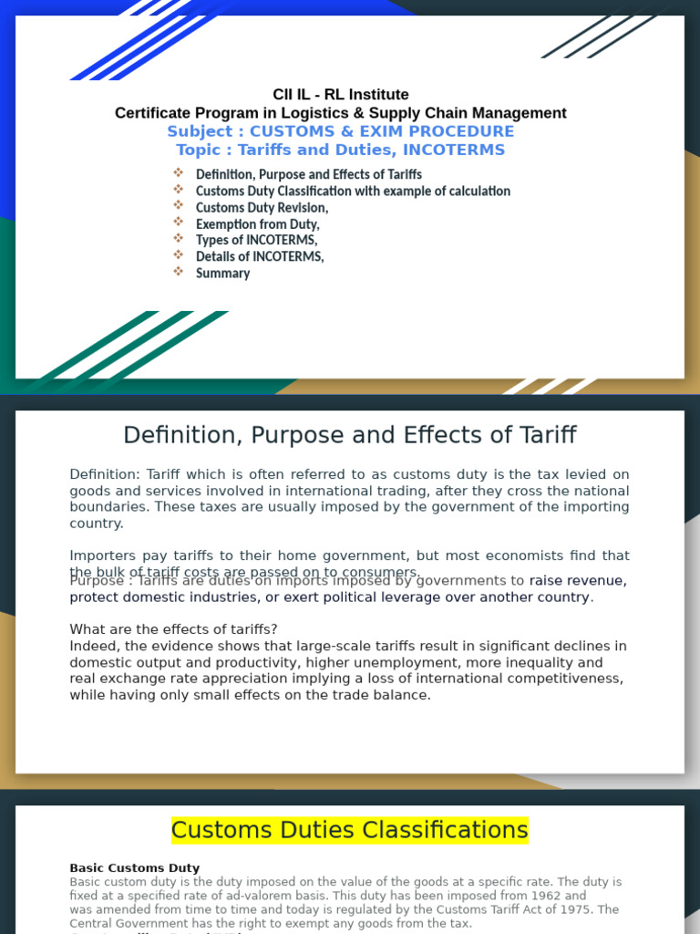 Customs and EXIM Procedure | PDF | Dumping (Pricing Policy) | Economies