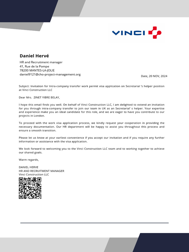 Acceptance Letter Zinet Yibre Belay | PDF