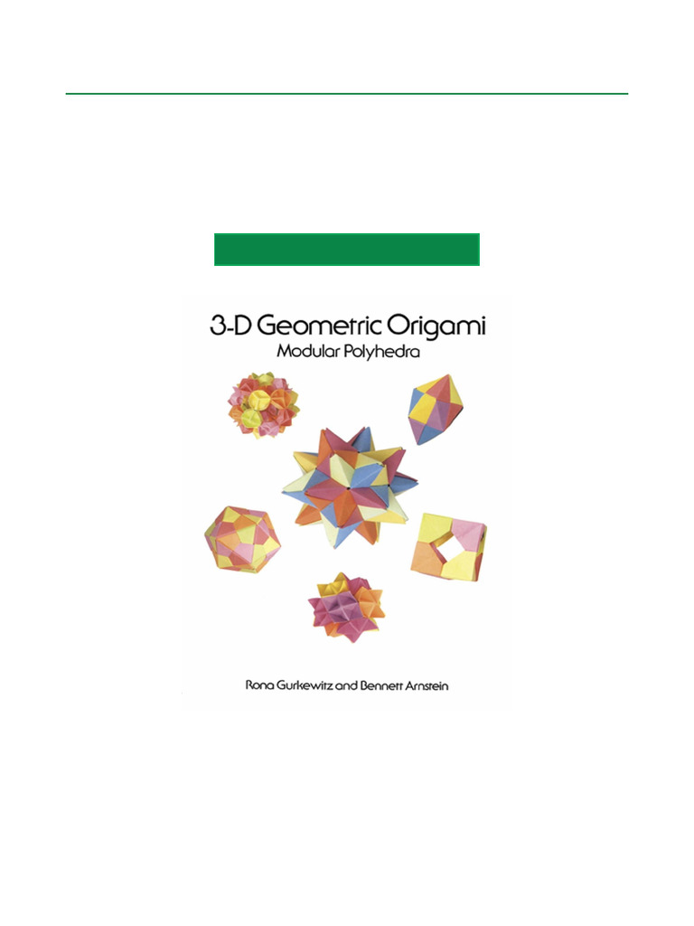 Trending Topic 3 D Geometric Origami Modular Polyhedra Accessible DOCX Download | PDF