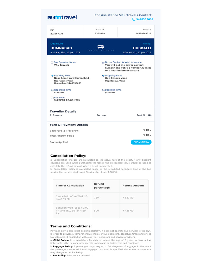 Electric reservation slip | PDF | Bus | Identity Document