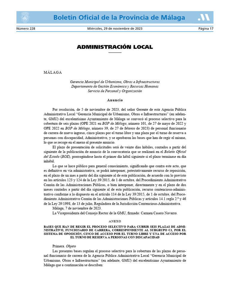 Boletin Malaga | PDF | Gobierno