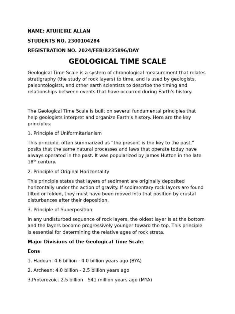 GEOLOGICAL TIME SCALE | PDF | Geologic Time Scale | Geology