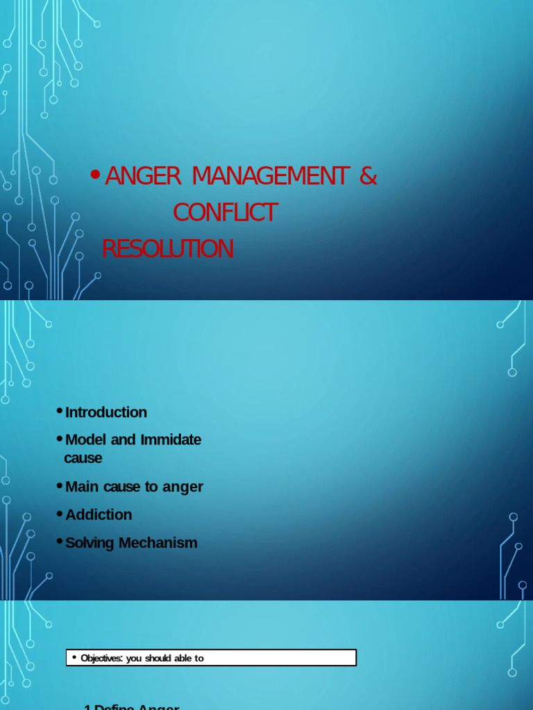 Anger Management and Conflict Resolution Guide | PDF | Anger | Mental ...