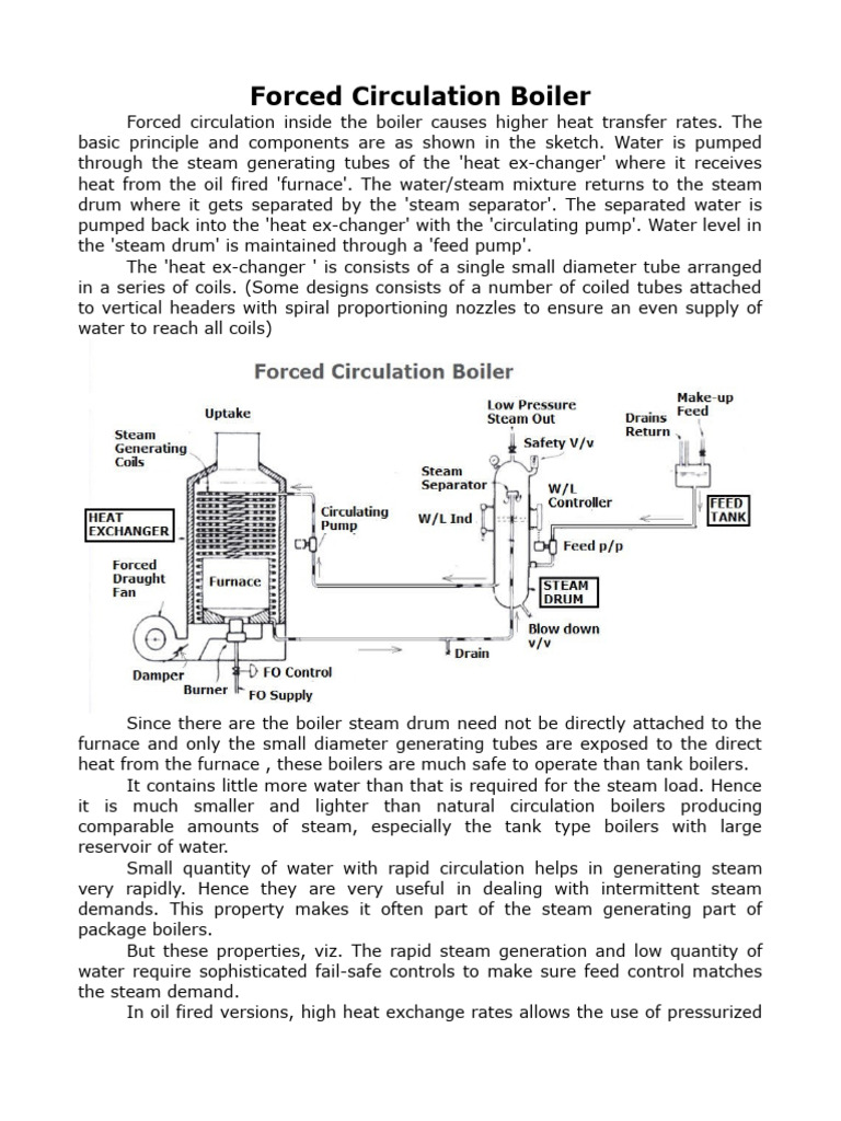 Forced Circulation Boilers | PDF | Boiler | Heat Exchanger