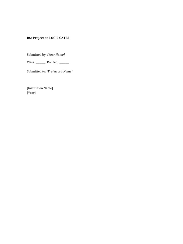 Logic Gates Draft | PDF