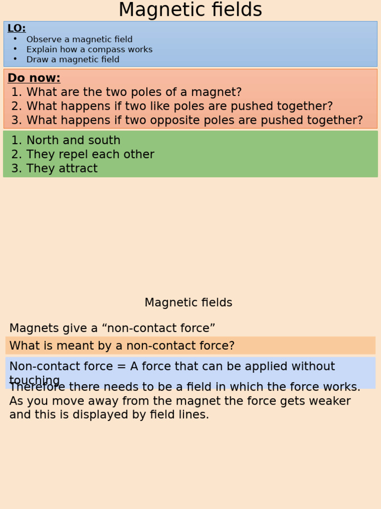 Lesson 7 - Magnetic Fields (Practical) | PDF | Compass | Magnetism