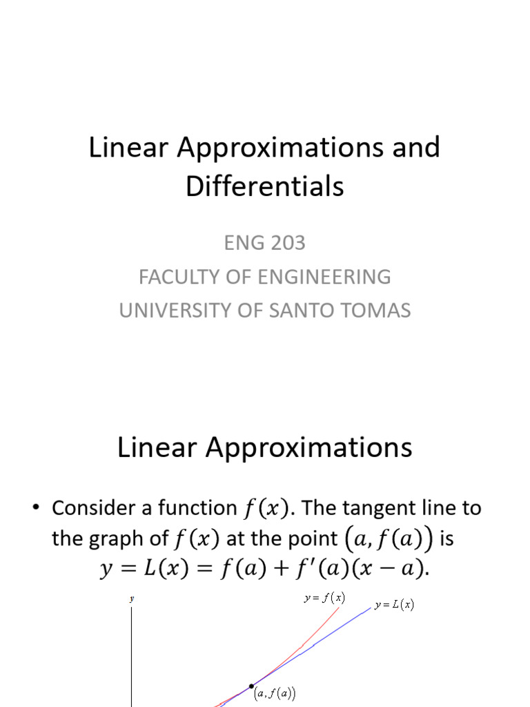 Linear Approximations and Differentials | PDF | Area | Approximation