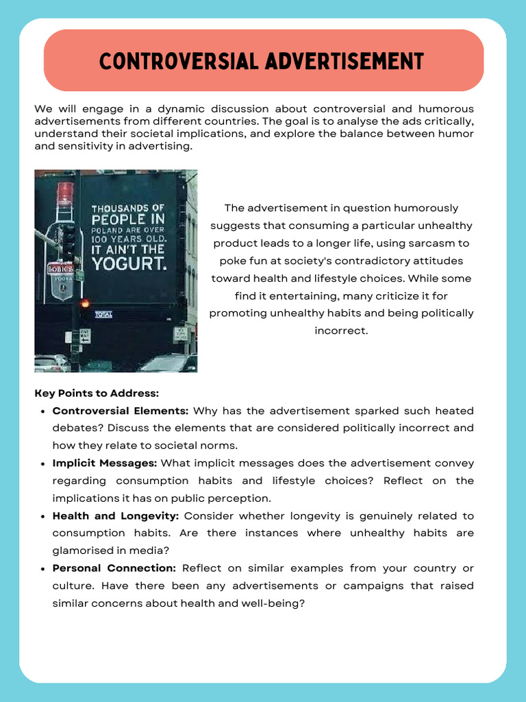 Controversial Advertisement | PDF | Advertising | Brand