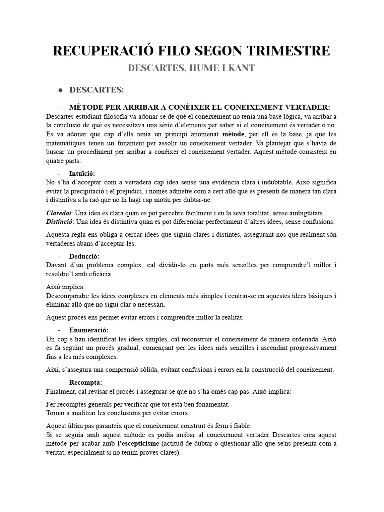 Recuperació Filo Segon Trimestre | PDF