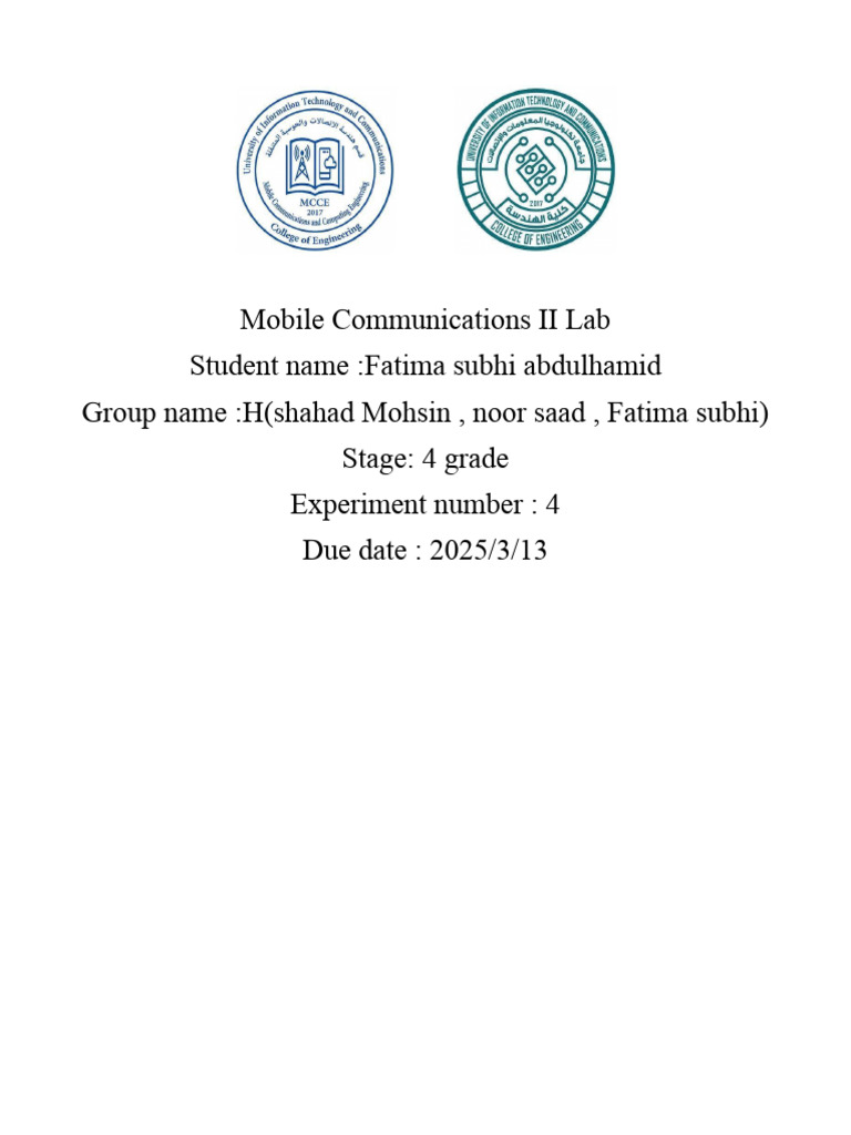 Mobile Communication LAB-4-1 | PDF | Power Supply | Voltage