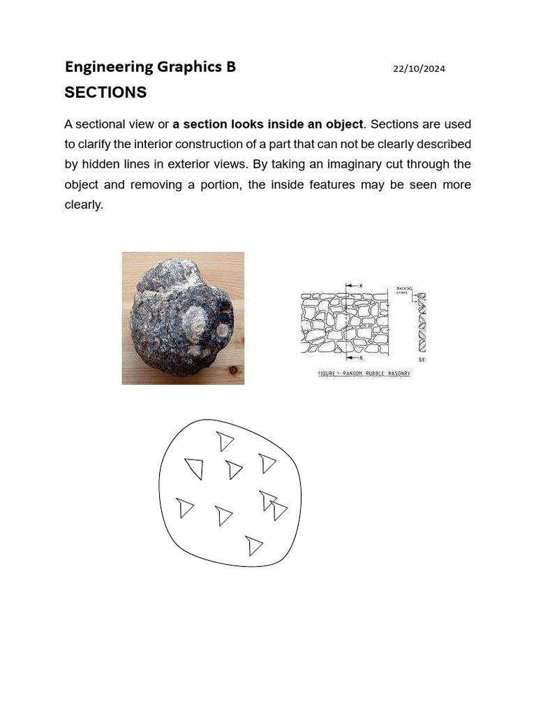 Section Views in Engineering Graphics | PDF