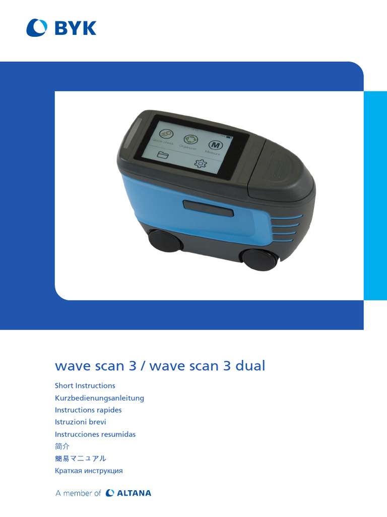 Wave Scan 3 User Manual Guide | PDF | Statistics | Measurement