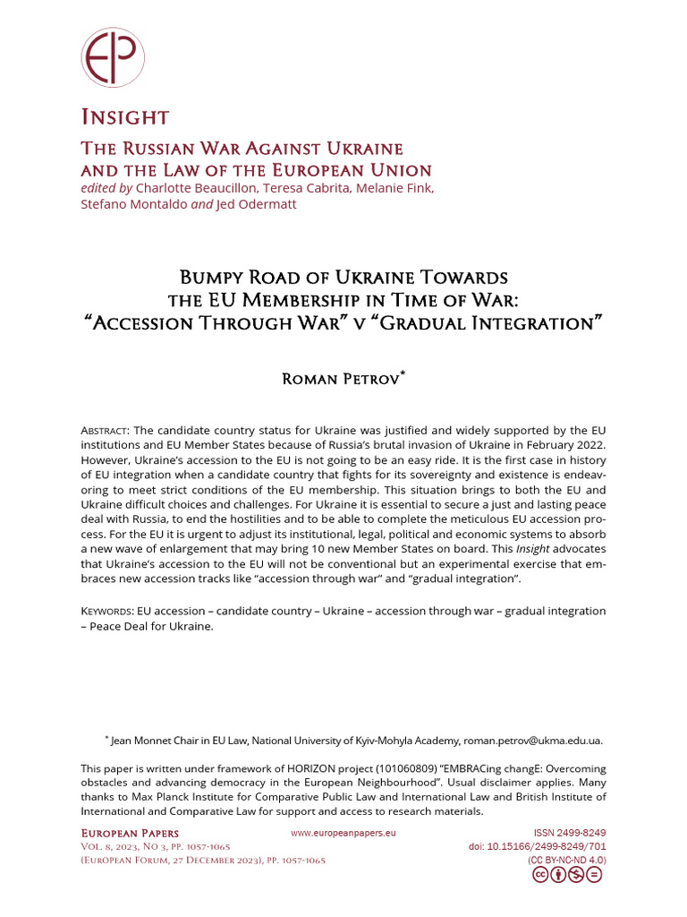 EP EF 2023 I 031 Roman Petrov 00701 | PDF | Enlargement Of The European ...