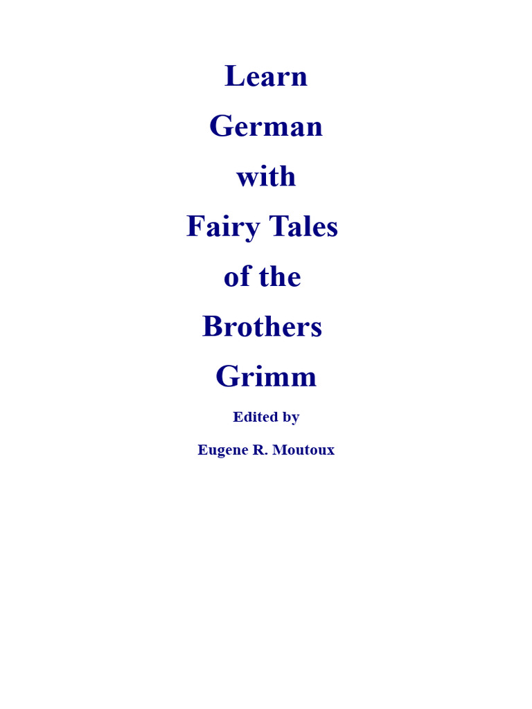 German Fairy Tales | PDF | Fairy Tales | Cinderella